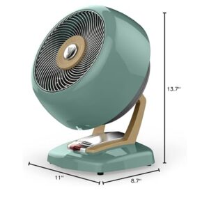 Vornado VHEAT Vintage Metal Heater, Whole Room Circulation, Adjustable Thermostat, Green