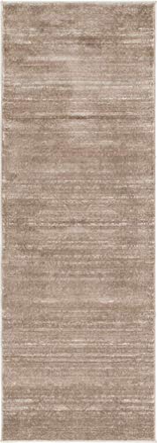 Unique Loom Uptown Collection Area Rug - Madison Avenue (2' 2" x 6' 1" Runner, Brown/ Ivory)