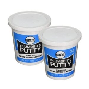 wm harvey 043010 stainless fixture setting compound, plumbers putty, 14 oz (2 pack)