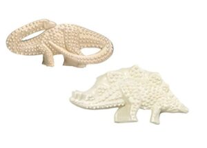 nb durable dental dinosaur textured dog chew toy stagosaurus brontosaurus set of 2 (one -two pack)