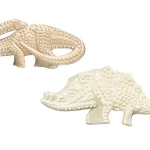 NB Durable Dental Dinosaur Textured Dog Chew Toy Stagosaurus Brontosaurus Set of 2 (One -Two Pack)