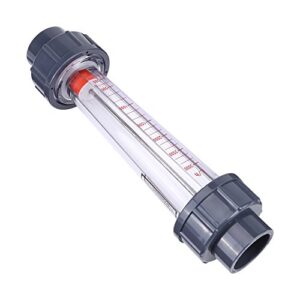 Small Water Flow Meters 300-3000L/H Plastic Tube Water Rotameter LZS-25 Liquid Flow Meter Flowmeter Float Double Female Connector for DN 25 Tube ﻿