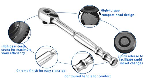 BLUEPOINT Ratchet Drive Standard Handle Quick-Release Ratchet (3/8)