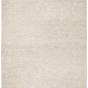 SAFAVIEH Izmir Collection Area Rug - 9' x 12', Light Blue & Ivory, Hand-Knotted Traditional New Zealand Wool, Ideal for High Traffic Areas in Living Room, Bedroom (IZM134M)