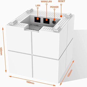 Tenda Nova Mesh WiFi System MW6 - Covers up to 4000 sq.ft - AC1200 Whole Home WiFi Mesh System - Gigabit Dual-Band Mesh Network for 90 Devices - Replaces Wireless Router and WiFi Extender - 2-Pack