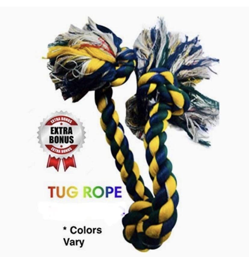 JJD USA Dog Rope Toys (Rope only) Muscle Builder Strong Dog Rope Toy and a for Pitbull & Medium to Large Dogs Outdoor Hanging Exercise Rope Pull & Tug of War Toy Bully