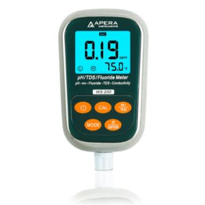 Apera Instruments WS200 Fluoride/pH/Conductivity 7-in-1 Portable Meter Kit