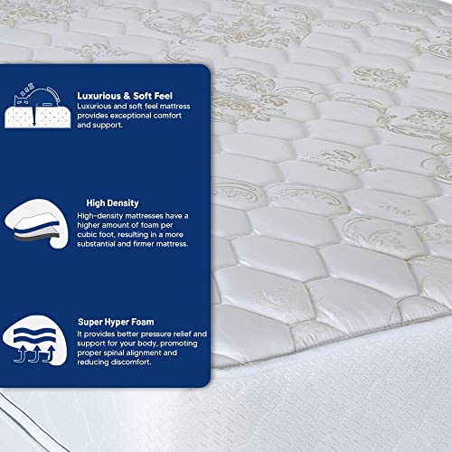 Mattress Solution Gentle Firm Tight top Innerspring Fully Assembled Mattress, Good for The Back, Full XL, Classic Collection