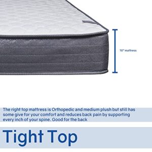 Mattress Solution Medium Plush Tight top Innerspring Fully Assembled Mattress, Good for The Back, Queen Size