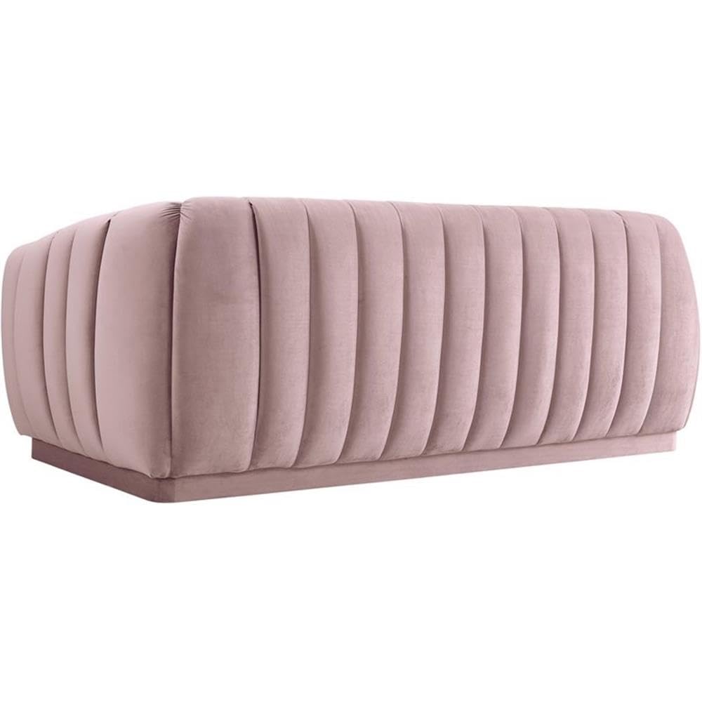 TOV Furniture Arno Collection Velvet Livingroom Sofa, Pink