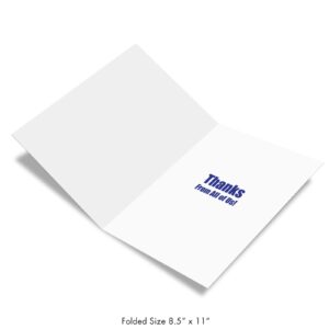 NobleWorks - 1 Jumbo Sports Teacher Graduation Greeting Card from US w/Envelope (8.5 x 11 Inch) - Student Group Gratitude for School Coaches, Mentor - Thank You Coach from All J5786TYG-US