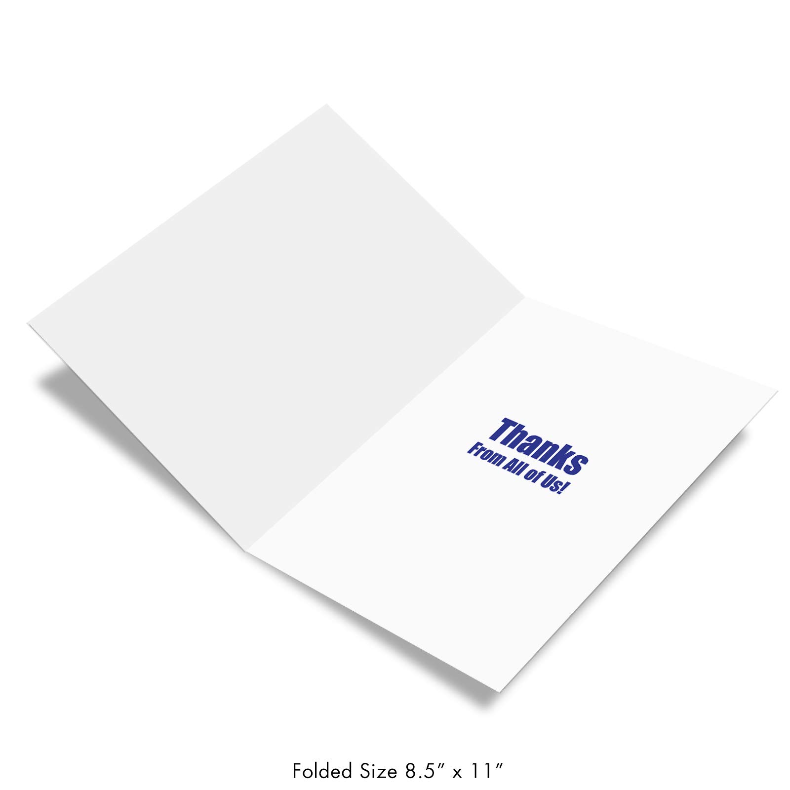 NobleWorks - 1 Jumbo Sports Teacher Graduation Greeting Card from US w/Envelope (8.5 x 11 Inch) - Student Group Gratitude for School Coaches, Mentor - Thank You Coach from All J5786TYG-US