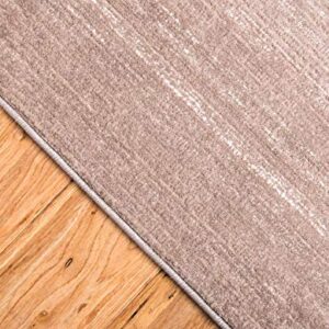 Unique Loom Uptown Collection Area Rug - Madison Avenue (2' 2" x 6' 1" Runner, Brown/ Ivory)