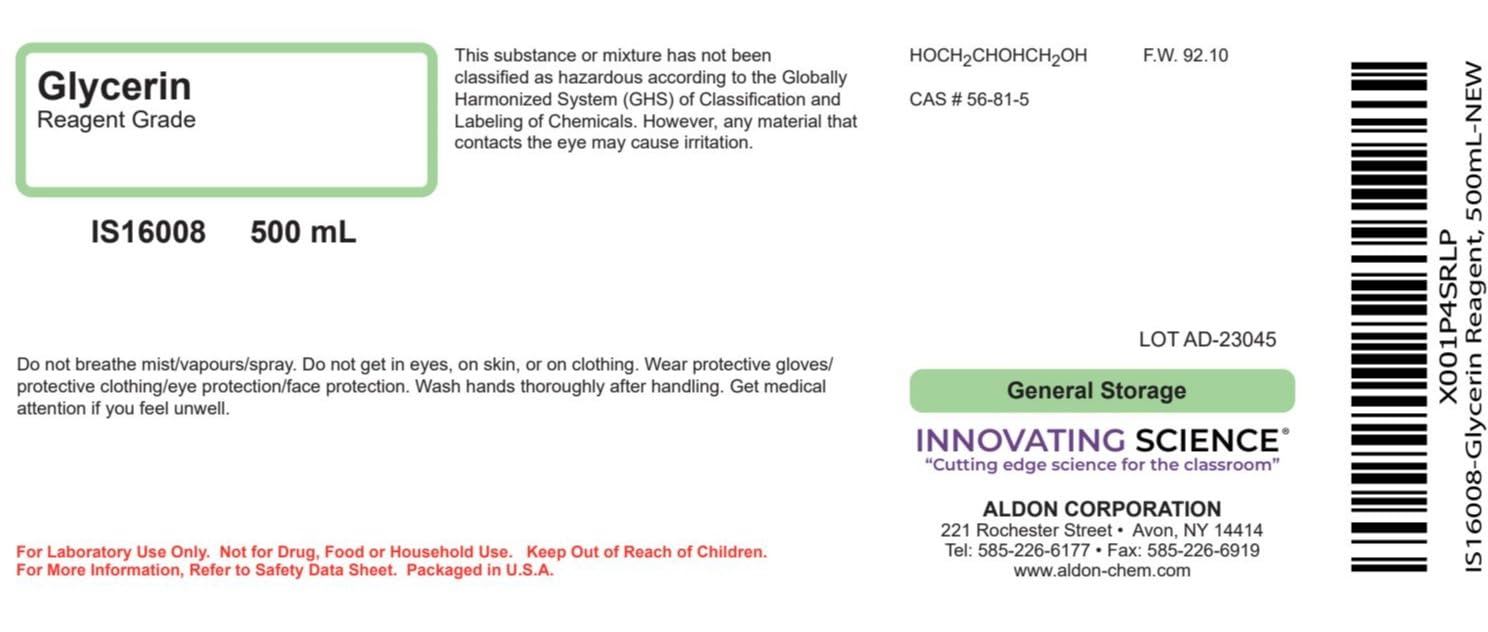 ALDON Innovating Science Glycerin Reagent, 500mL - The Curated Chemical Collection