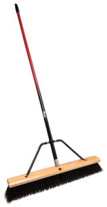 american select tubing pbra24001 24" rough-surface push broom with red/black handle