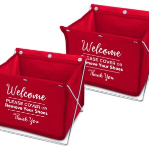 Foldable Shoe Cover Holder - Save with our 2 Pack - (Red - 2 Pack)