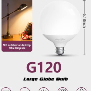 LUXEXPE Led Light Bulb, G120 Globe Bulb,15W(150W Equivalent) Led Bulbs Warm White 2700k Large Globe Light Bulbs, Non-Dimmable, E26 Base, 1500 Lume, Perfect for Indoor Living Room LED Bulbs