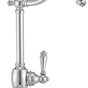 Westbrass D204HFP-26 Victorian 9" 1-Handle Hot Water Dispenser Faucet with Instant Heating Tank System, Polished Chrome