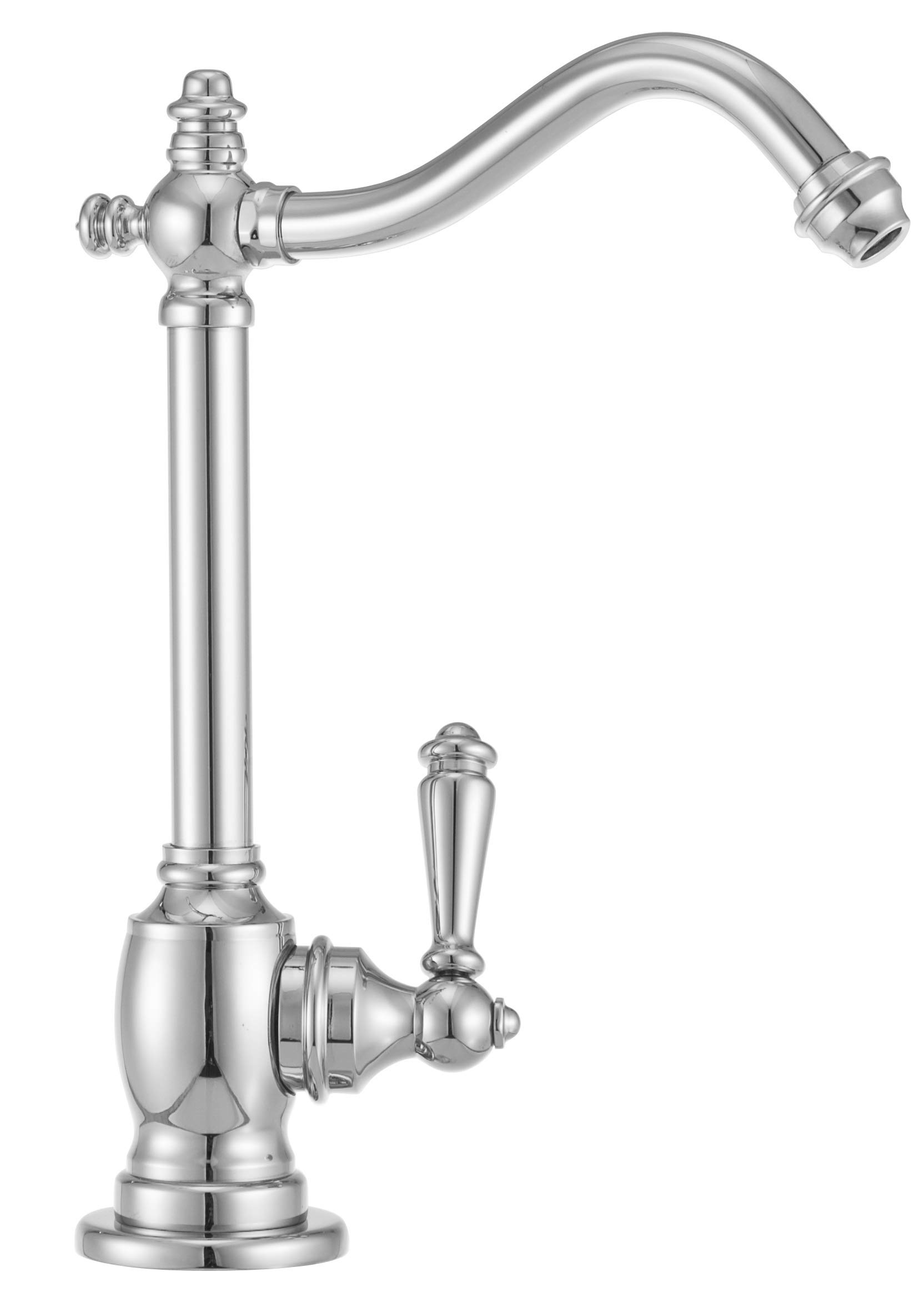 Westbrass D204HFP-26 Victorian 9" 1-Handle Hot Water Dispenser Faucet with Instant Heating Tank System, Polished Chrome