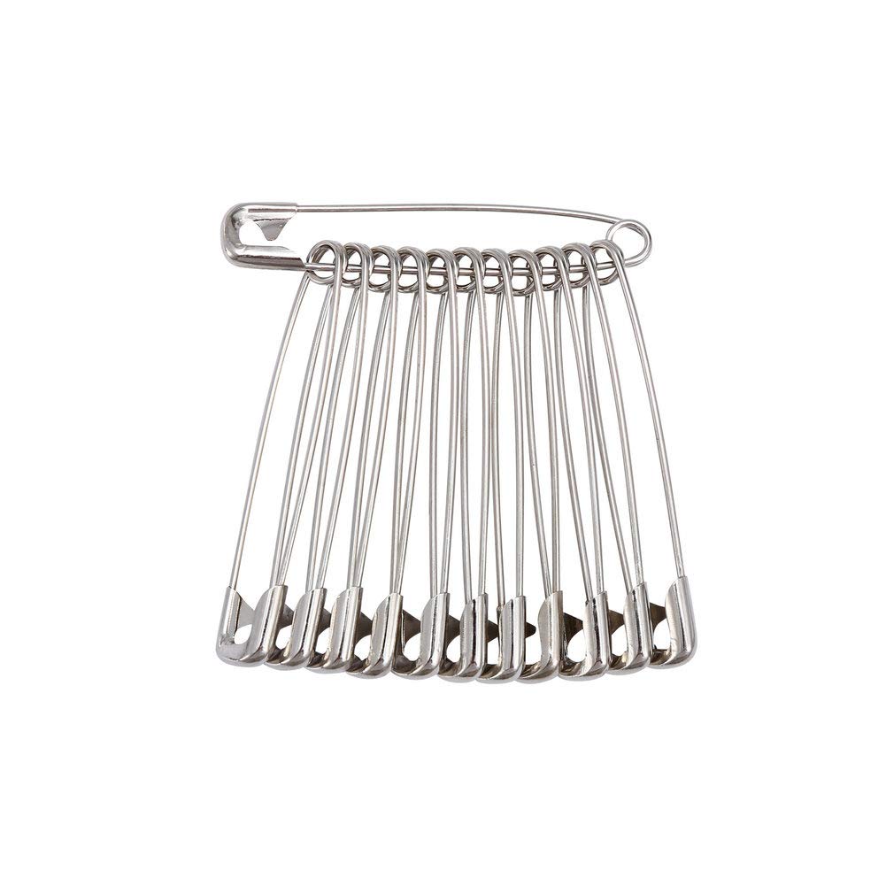 YiwerDer 60PCS Large Safety Pins, Durable, Rust-Resistant Nickel Plated Steel Pins Size 4, 2.2inch /55mm