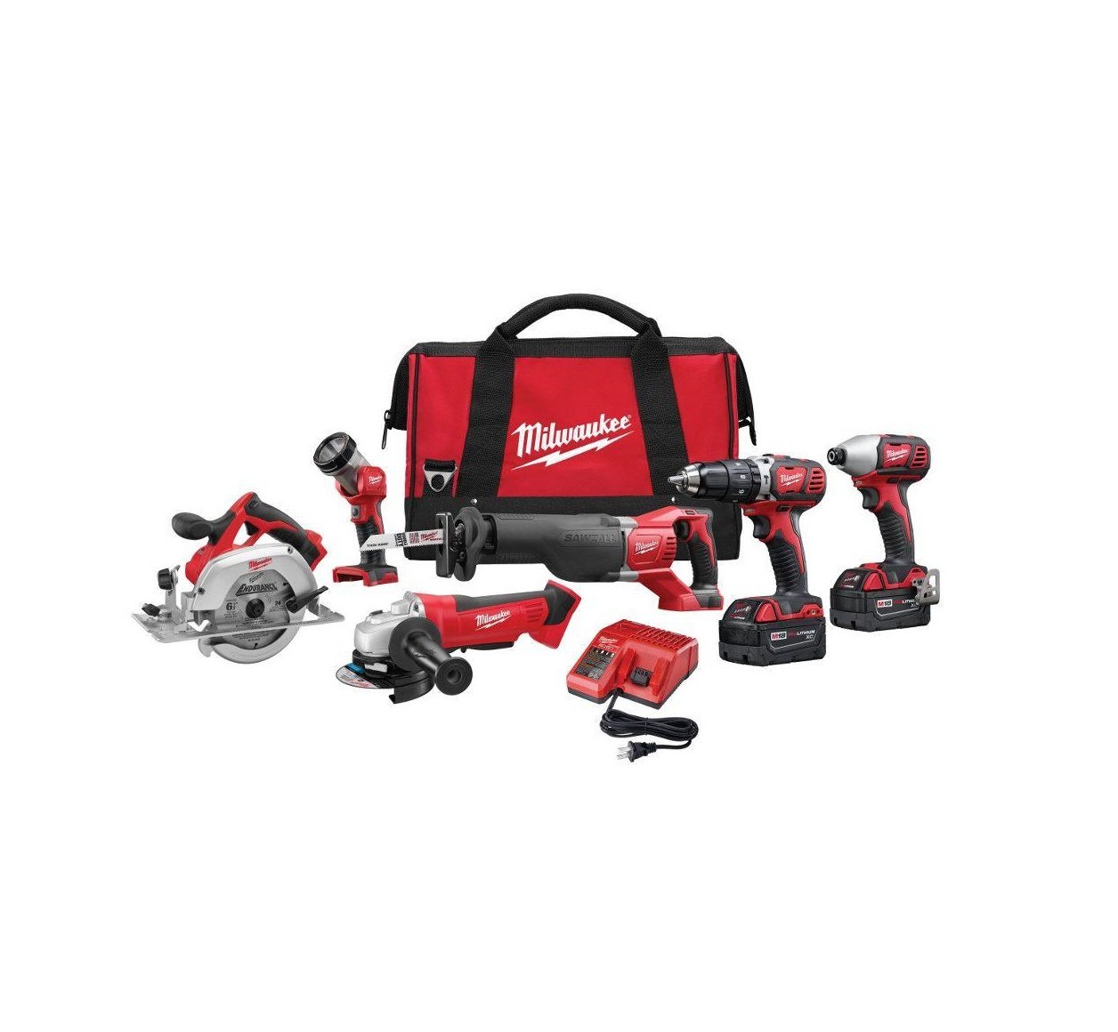 Milwaukee 2696-26 M18 18-Volt Lithium-Ion Cordless Combo Kit (6-Tool)