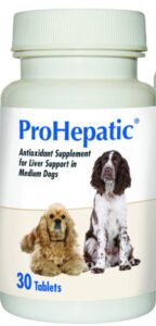 prohepatic liver support supplement for medium large dogs (30 tablets)