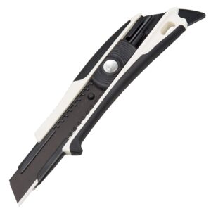 tajima utility knife - 3/4" 7-point premium cutter series snap blade box cutter with auto lock & razar black blade - dfc560n