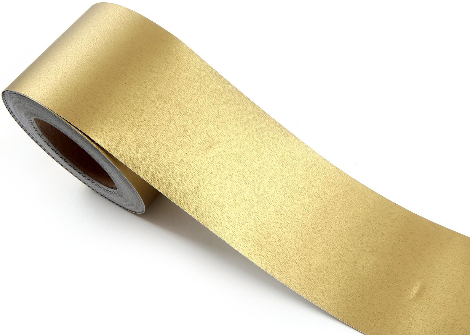 ROSEROSA Peel and Stick PVC Self-Adhesive Wallpaper Border Board Trim Moulding Sticker Hair Line (MG237B : 3.93 Inch X 16.40 Feet) Gold