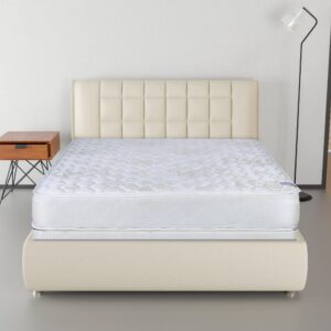 mattress solution gentle firm tight top innerspring 8" wood box spring/foundation for mattress set, twin, beige