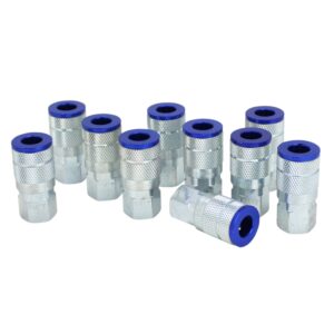 Milton 785TC ColorFit Couplers, T-style Blue, 1/4" NPT Female, Box of 10