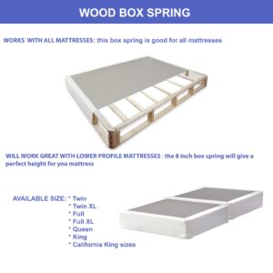 Mattress Solution Fully Assembled Low Profile Split Wood Traditional Boxspring/Foundation, Queen, Tomorrow Dream Collection