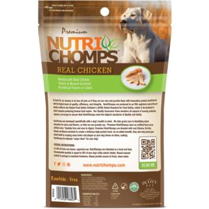 NutriChomps Dog Chews, 2.5-inch Knots, Easy to Digest, Rawhide-Free Dog Treats, 8 Count, Real Chicken flavor