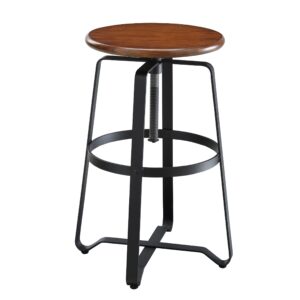 carolina chair & table tratto adjustable height stool chestnut/black