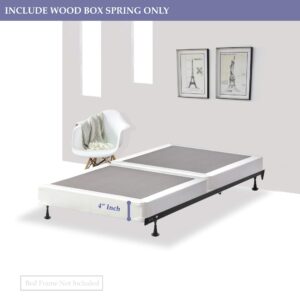 Mattress Solution Fully Assembled Low Profile Split Wood Traditional Boxspring/Foundation, Queen, Tomorrow Dream Collection