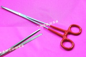 1 german grade 10" hemostat forceps locking clamp straight jaw instruments-(cynamed brand)