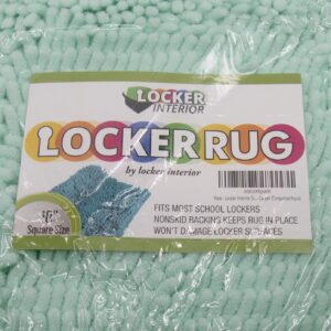 Locker Interior School 10" Square Locker Fur Rug Carpet (Torquoise/Aqua)