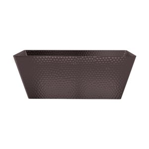 nu steel oil rubbed bronze nusteel hammered metal toilet tank tray, bathroom countertop bin, multipurpose vanity, cosmetics organizer, perfume jewelry makeup