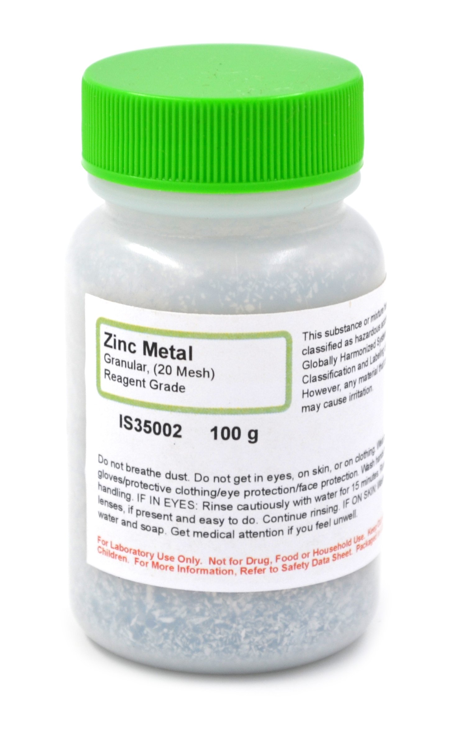 ALDON Innovating Science Reagent Grade Granular Metal Zinc, 20 Mesh, 100g - The Curated Chemical Collection