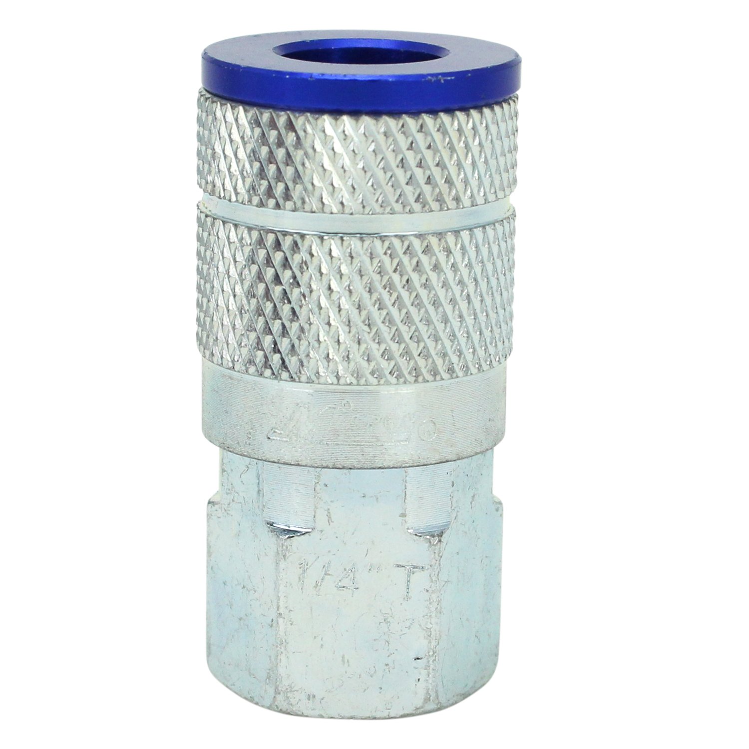 Milton 785TC ColorFit Couplers, T-style Blue, 1/4" NPT Female, Box of 10