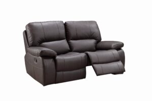 blackjack furniture lindsey collection italian leather reclining modern living room, den loveseat, brown