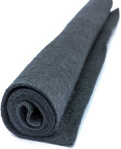 smoke grey - wool felt oversized sheet - 35% wool blend - 1 12x18 inch sheet