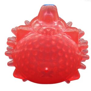 TPR Hedgehog Design Dog Treat Dispenser (red)