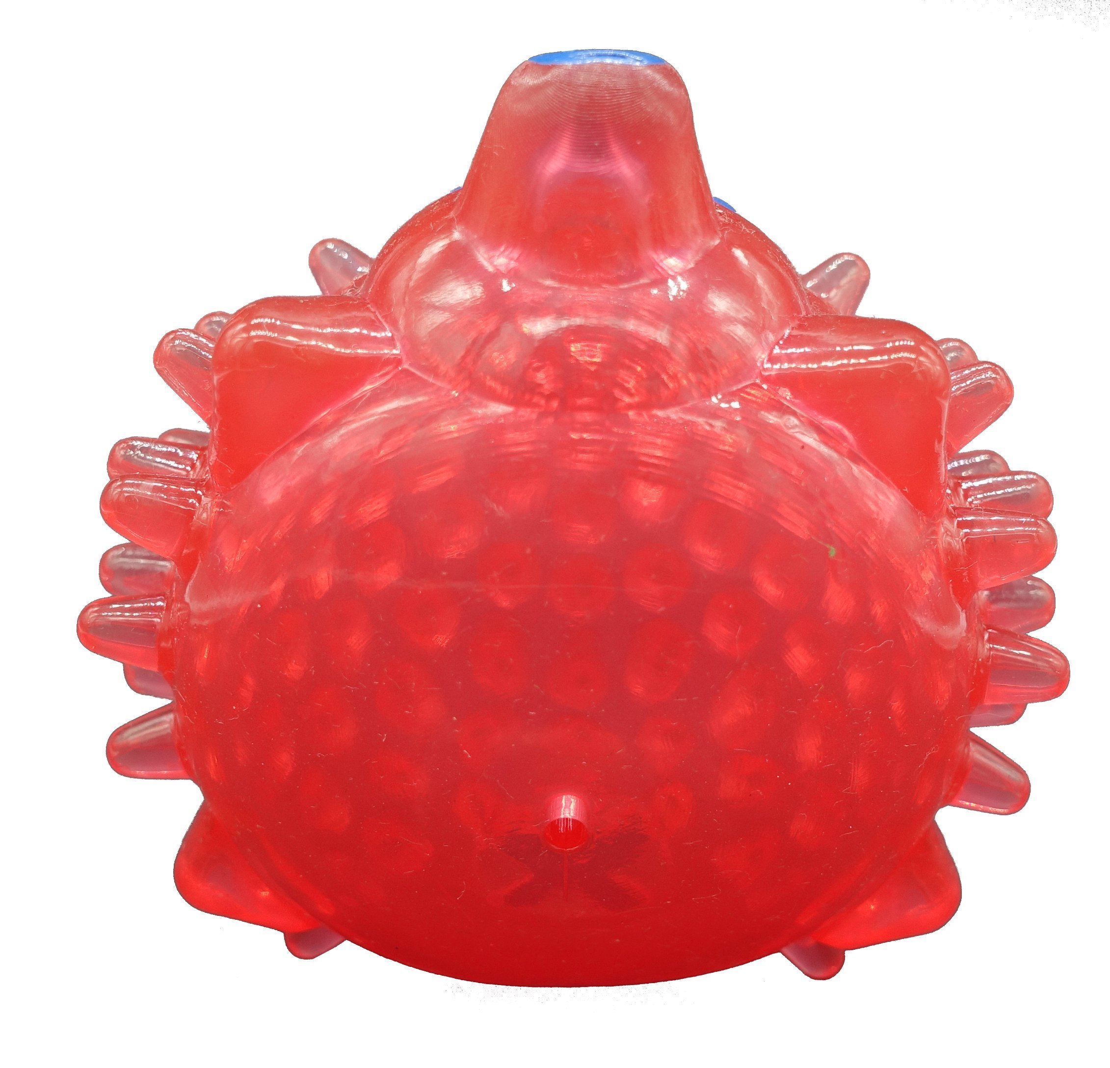 TPR Hedgehog Design Dog Treat Dispenser (red)