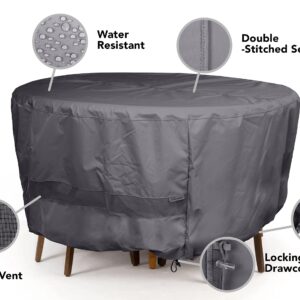 Covermates Round Accent Table Cover - Patio Outdoor Furniture Cover, Water Resistant Outdoor Ottoman/Side Table Cover, Elite 300D Polyester, 30DIAMETER x 25H, Charcoal