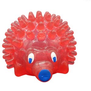 TPR Hedgehog Design Dog Treat Dispenser (red)