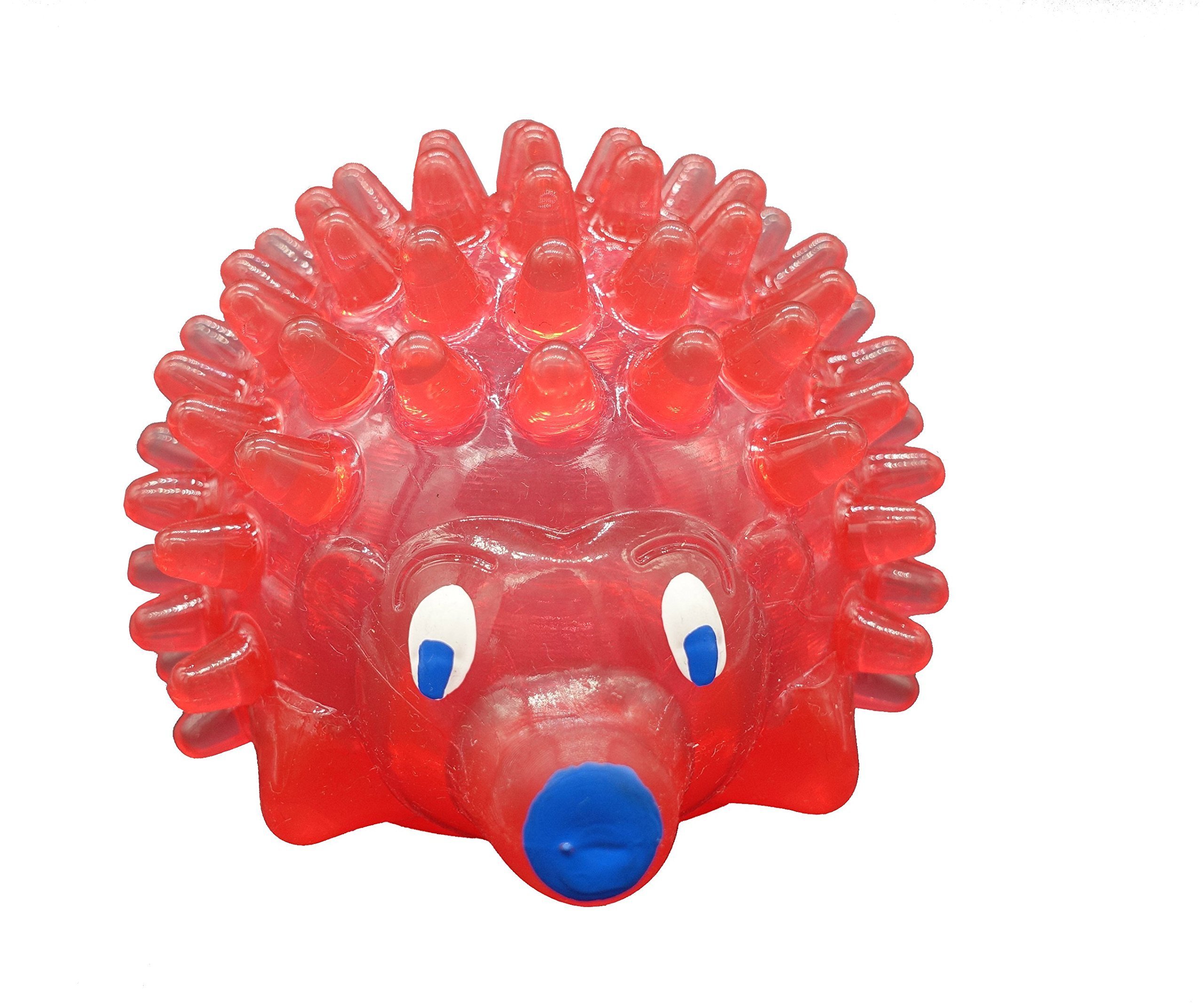 TPR Hedgehog Design Dog Treat Dispenser (red)