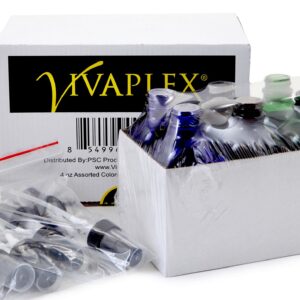 Vivaplex, 8, Assorted Colors, 4 oz Glass Bottles, with Black Fine Mist Sprayers