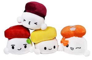 mango steam bundle of soft stuffed cute kawaii sushi plush/stuffed animal/pillow/toy (set of 4)