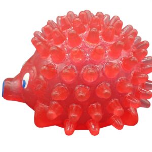 TPR Hedgehog Design Dog Treat Dispenser (red)