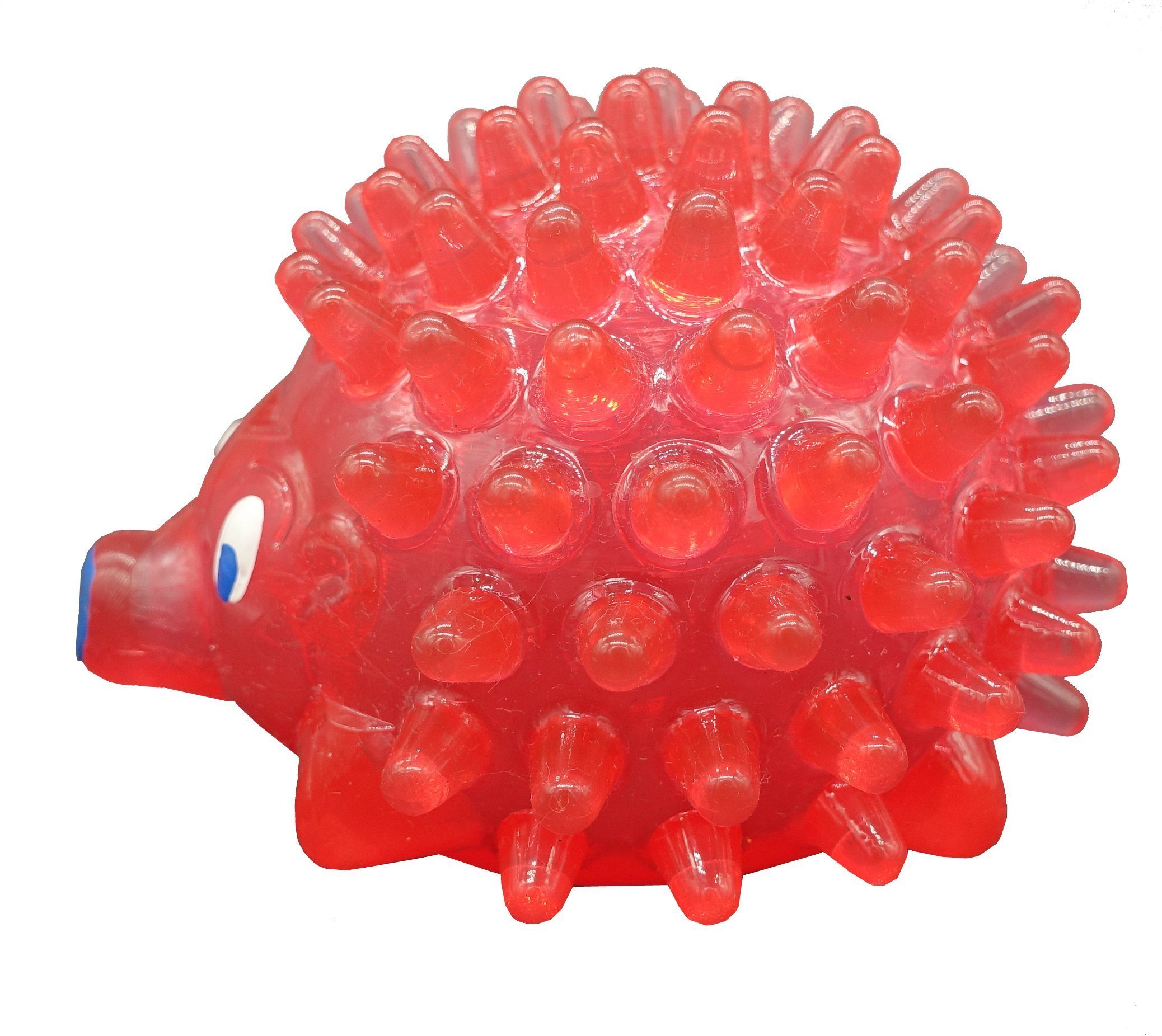 TPR Hedgehog Design Dog Treat Dispenser (red)